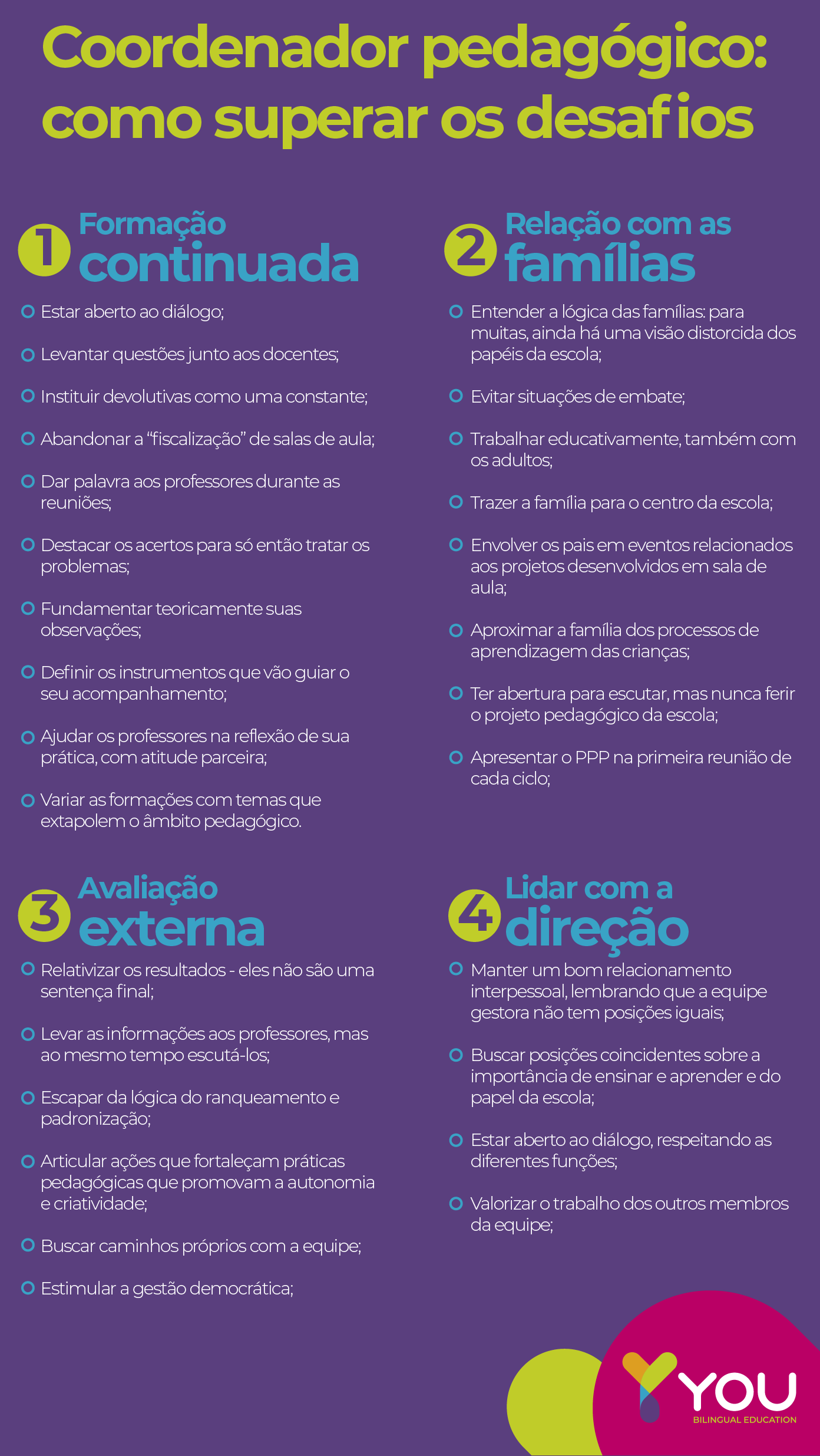 Quais as funções e desafios do Coordenador Pedagógico? | YOU Bilíngue Quais as funções e desafios do Coordenador Pedagógico? | YOU Bilíngue